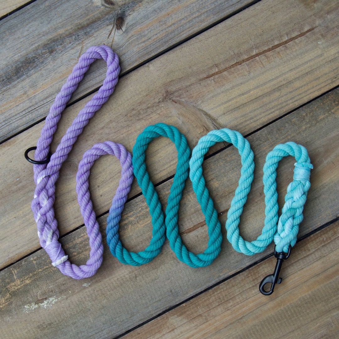 THREE COLOR Rope Dog Leash/lead: All Natural Cotton Rope Dog Leash - Etsy