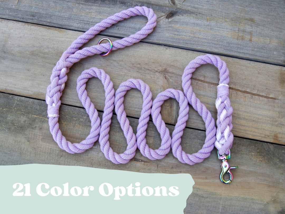 Custom Rope Dog Leash/lead: Cotton Rope Dog, Personalized Dog Leash ...