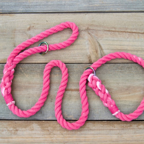 Rope Slip Dog Leash: Cotton Rope Slip Dog Lead - Etsy