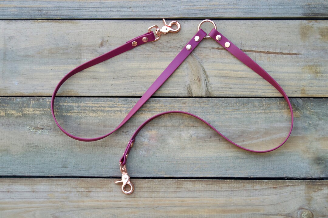 Biothane Dog Leash Coupler, 5/8 Inch Width Two Dog Leash, Tandem Leash ...