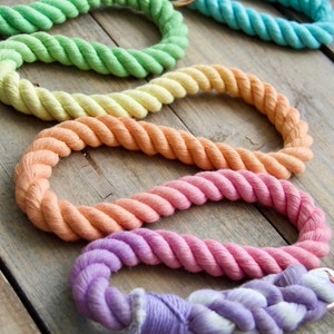 UNICORN: Rope Dog Leash Cotton Rope Dog Lead, Pastel Dog Leash, Rainbow ...