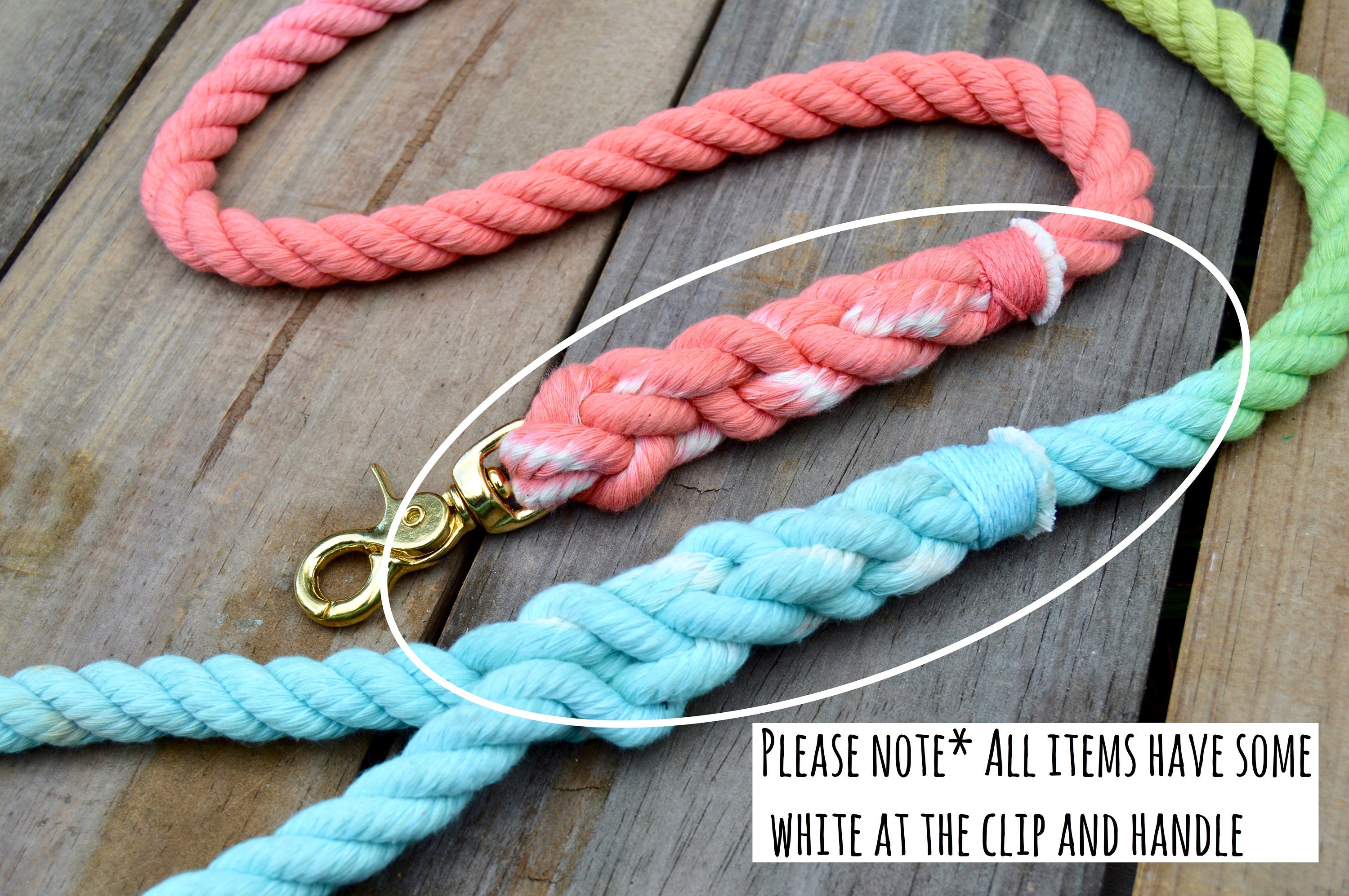 THREE COLOR Rope Dog Leash/lead: All Natural Cotton Rope Dog - Etsy