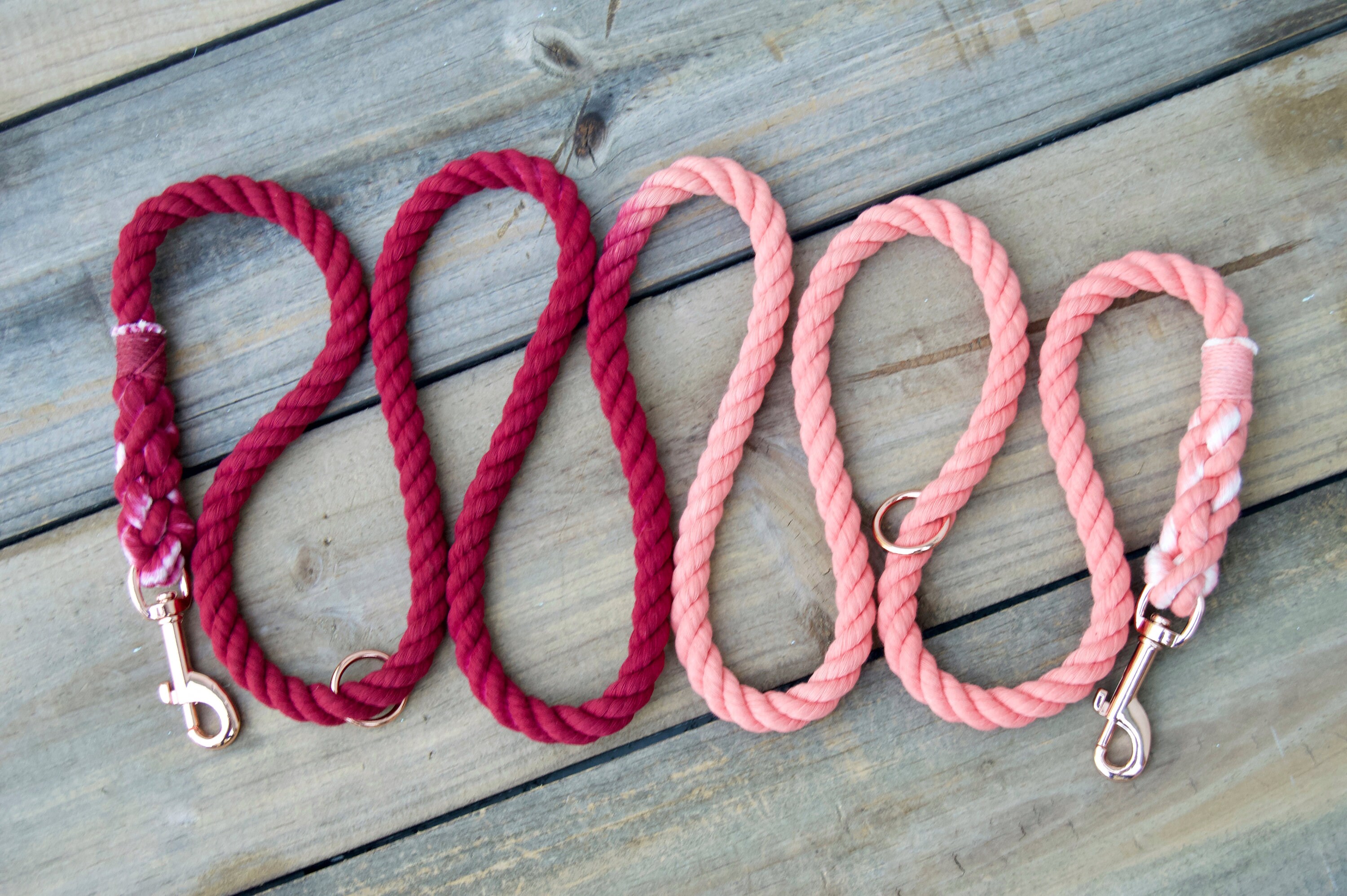 TWO COLOR Custom Rope Handsfree Dog Leash: Personalized - Etsy