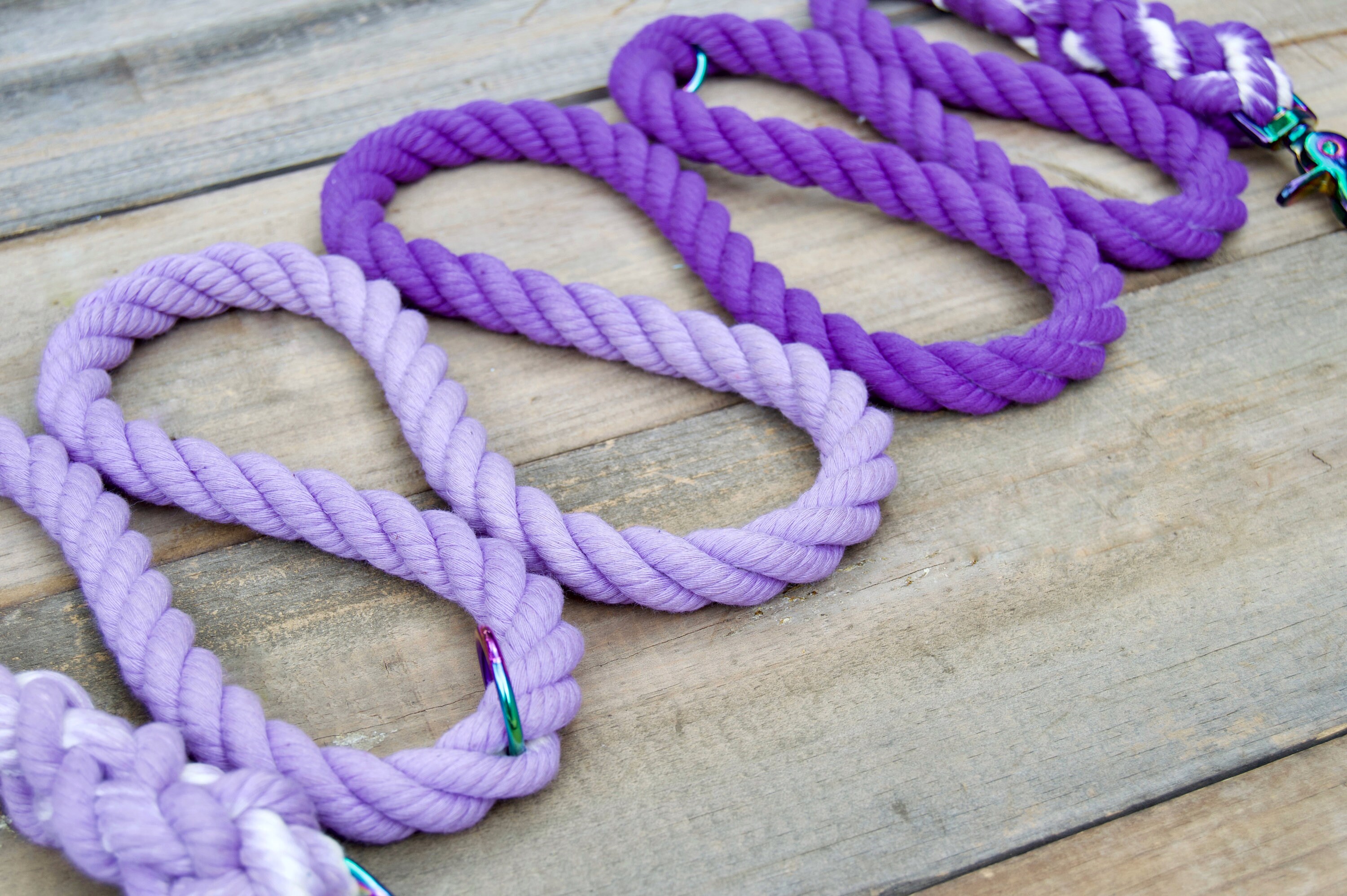 TWO COLOR Custom Rope Handsfree Dog Leash: Personalized - Etsy