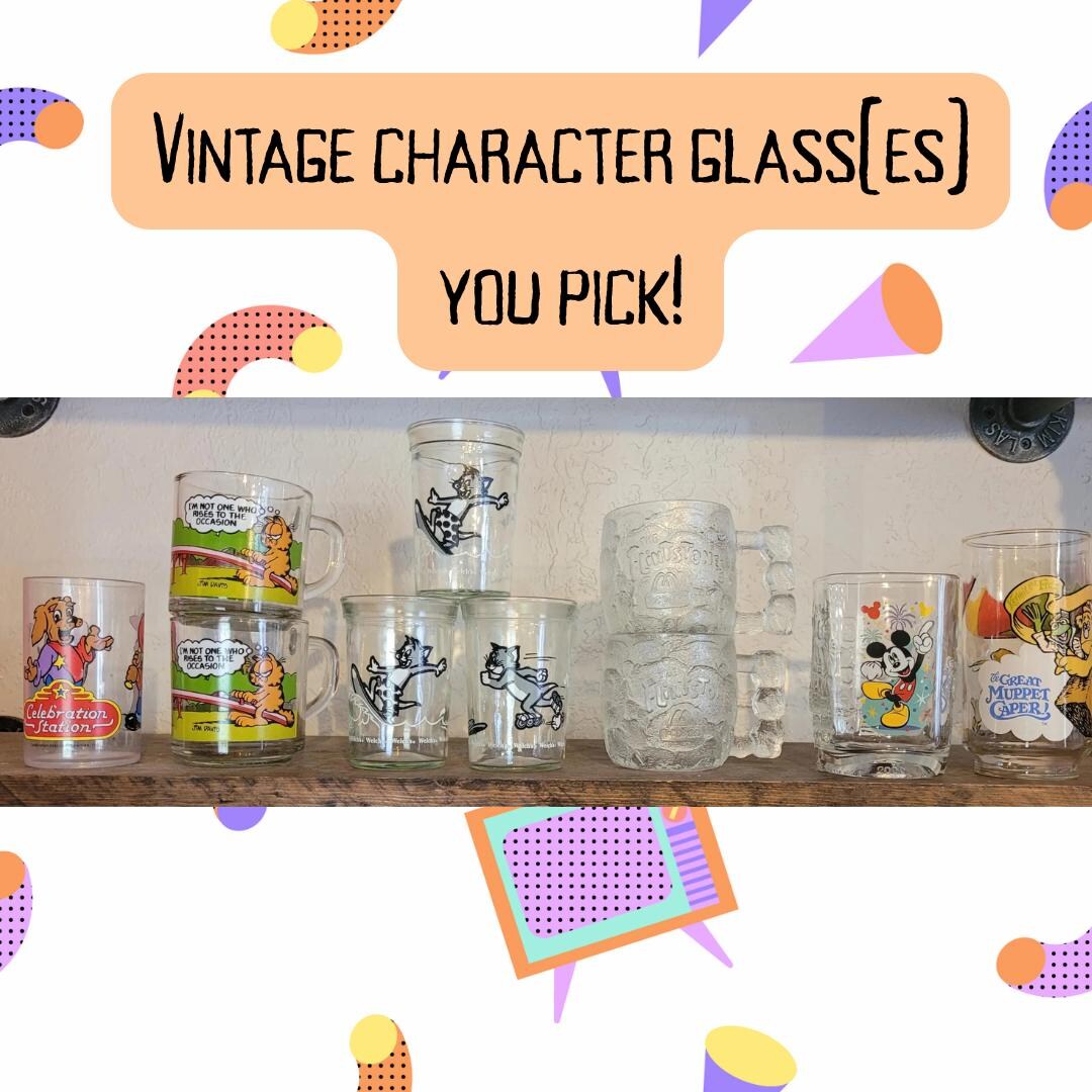 Vintage Cartoon Cups, Mugs, YOU PICK Welch's Tom and Jerry, Garfield ...