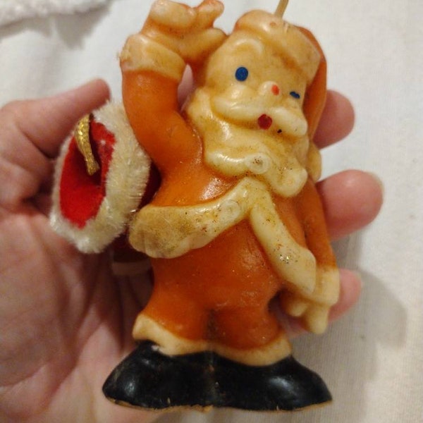 Vintage Santa Candle - Etsy