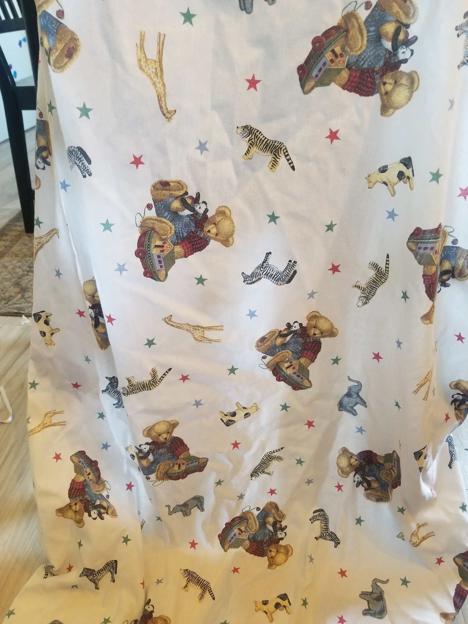 Vintage teddy bear and animals crib sheet From the 90s | Etsy