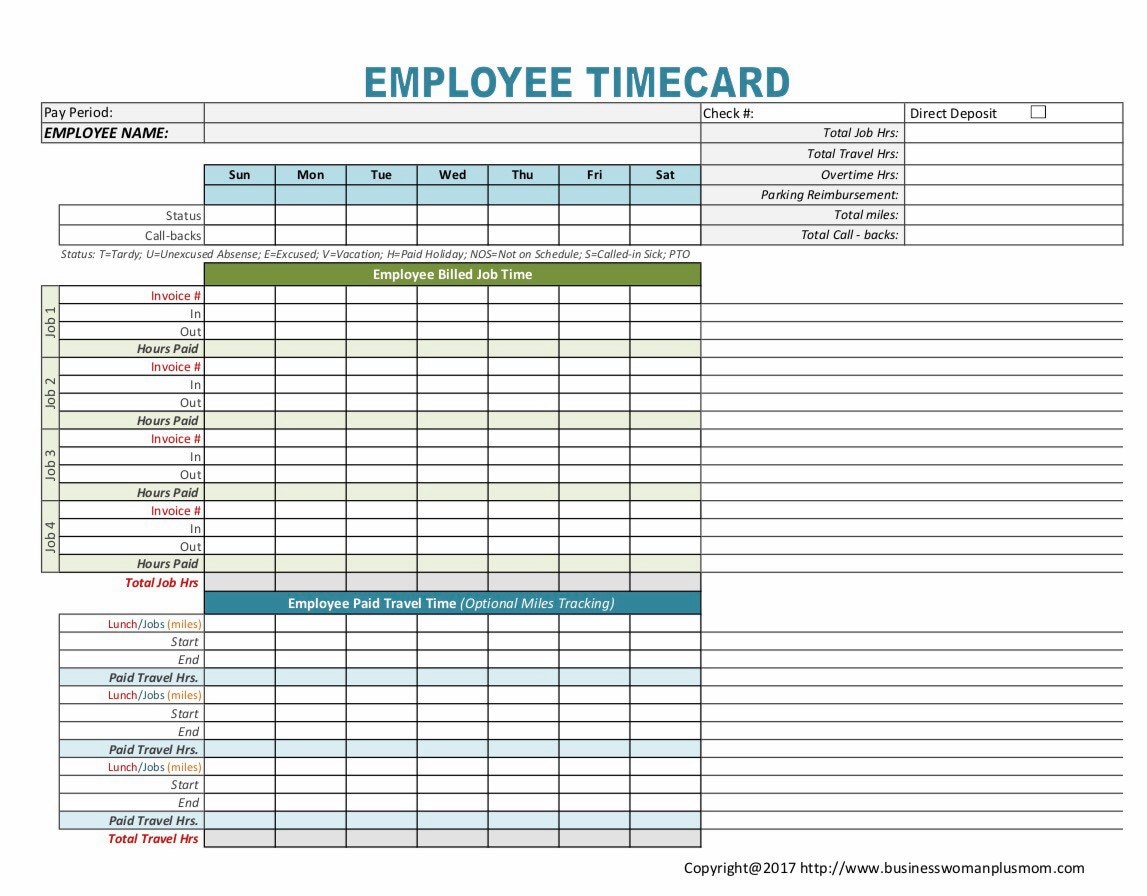 Employee Timecard - Etsy