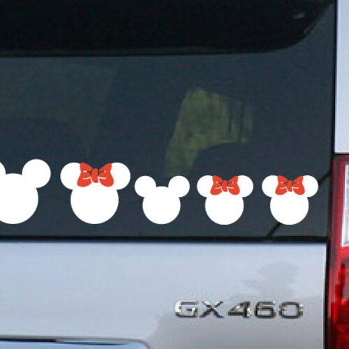 Car Decal Mickey and Minnie Family Vinyl Car Decal Mickey - Etsy