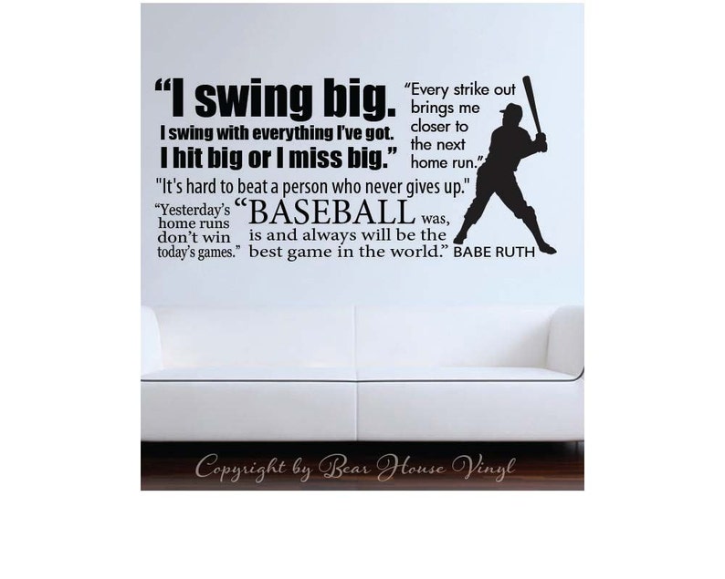 Baseball Babe Ruth Quote Collage Baseball Sports Subway Art - Etsy