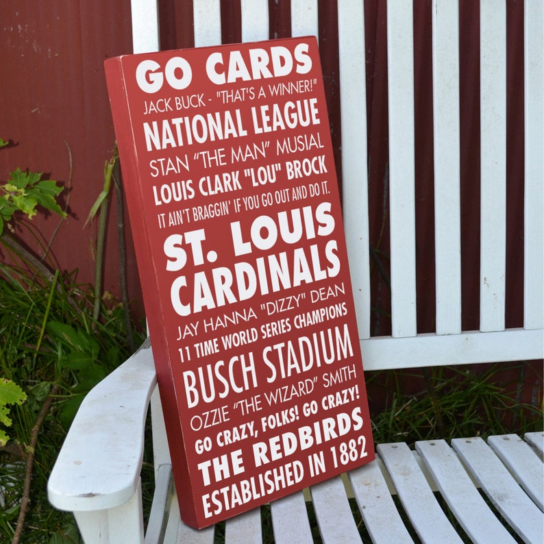 St. Louis Cardinals Baseball Subway Art Wood Sign Vinyl Decal | Etsy