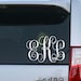 Monogram Car Decal Vinyl Decal - Etsy