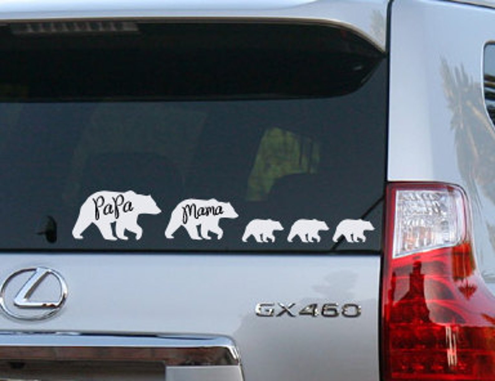 Papa Bear Mama Bear and Bear Cubs Bear Family Vinyl Car Decal - Etsy