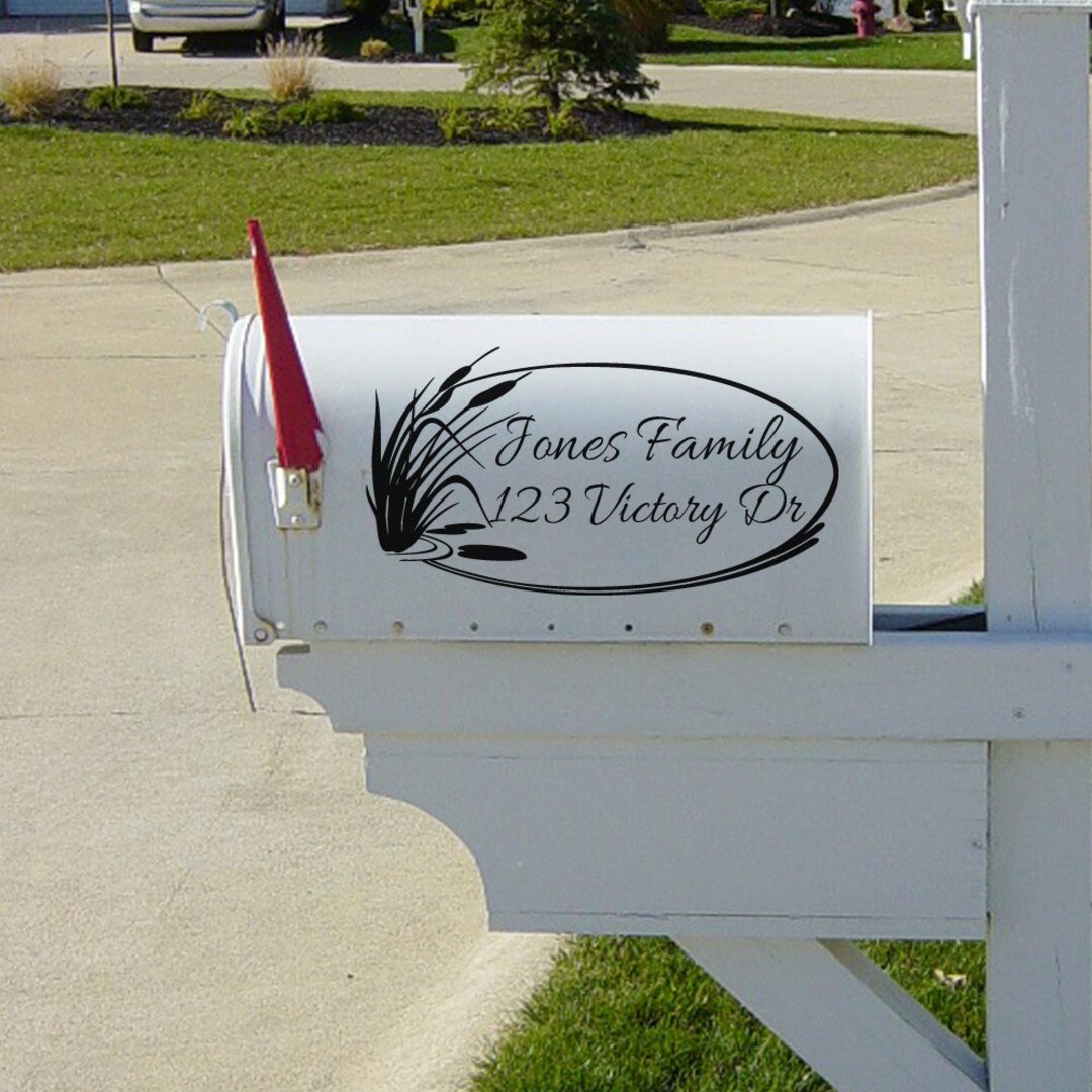 Mailbox Decal Personalized Name and Address Vinyl Decal Address Label ...