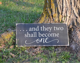 Two Become One Sign | Etsy