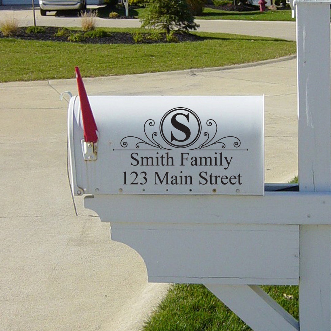 Mailbox Decal Personalized Name and Address Vinyl Decal - Etsy