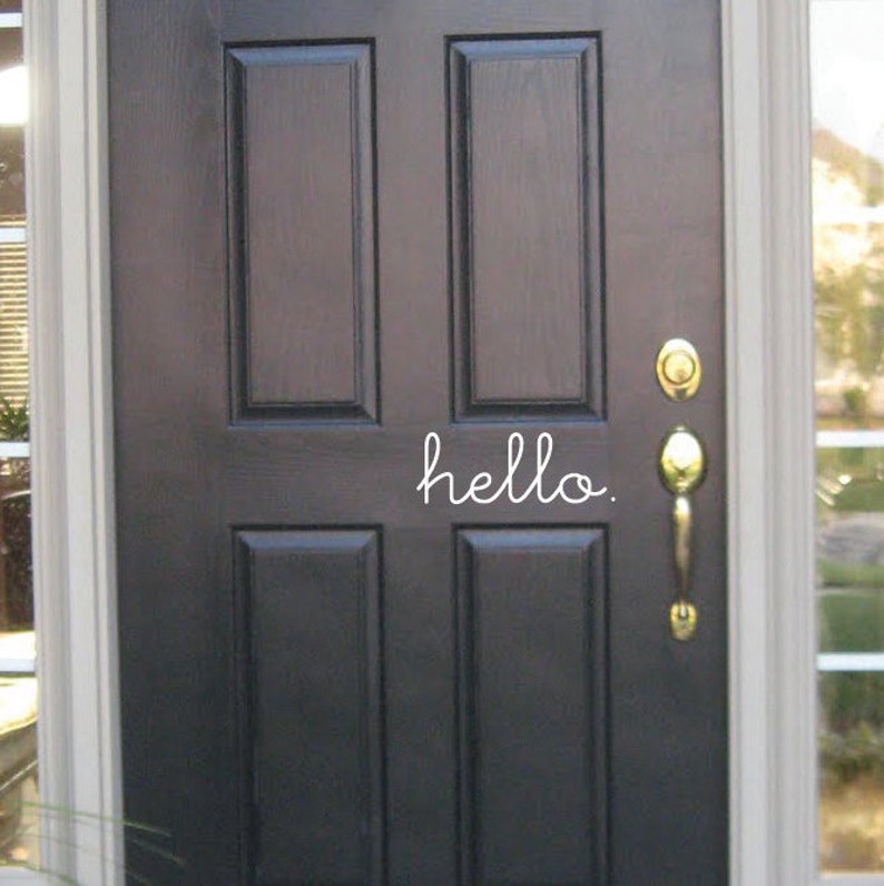 Hello Front Door Vinyl Door Decal - Etsy