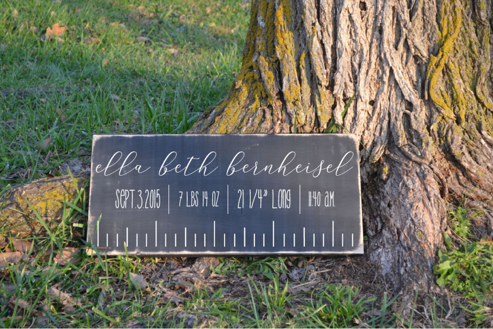 Baby Announcement Baby Stats Weight Measurements Birth Stats Wood Sign ...