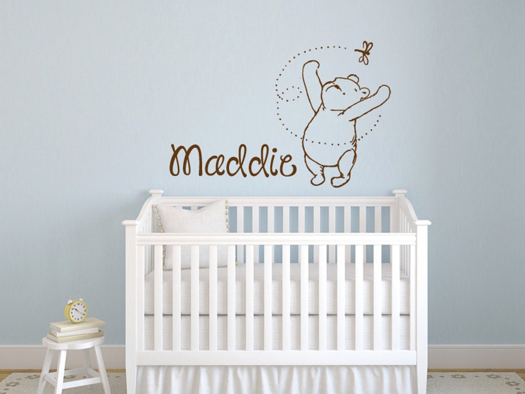 Classic Winnie the Pooh Monogram Personalized Childs Name Vinyl Decal ...