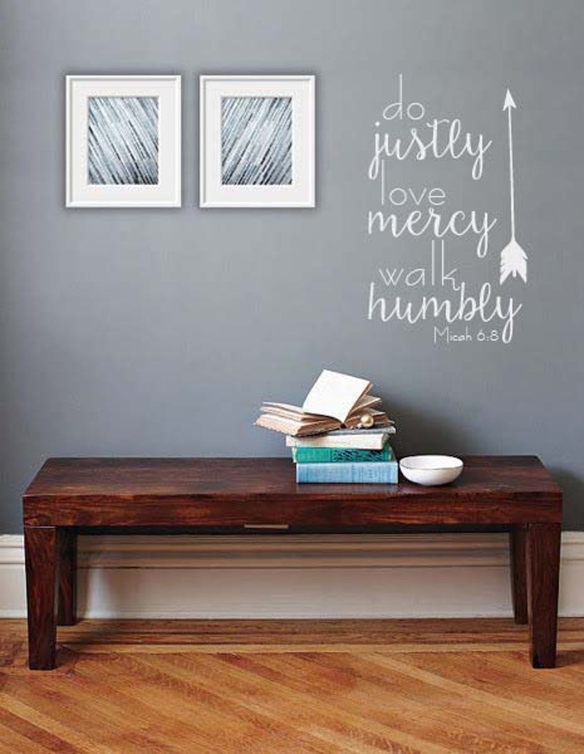 Do Justly Love Mercy Walk Humbly Micah 6:8 Scripture Vinyl Wall Decal ...