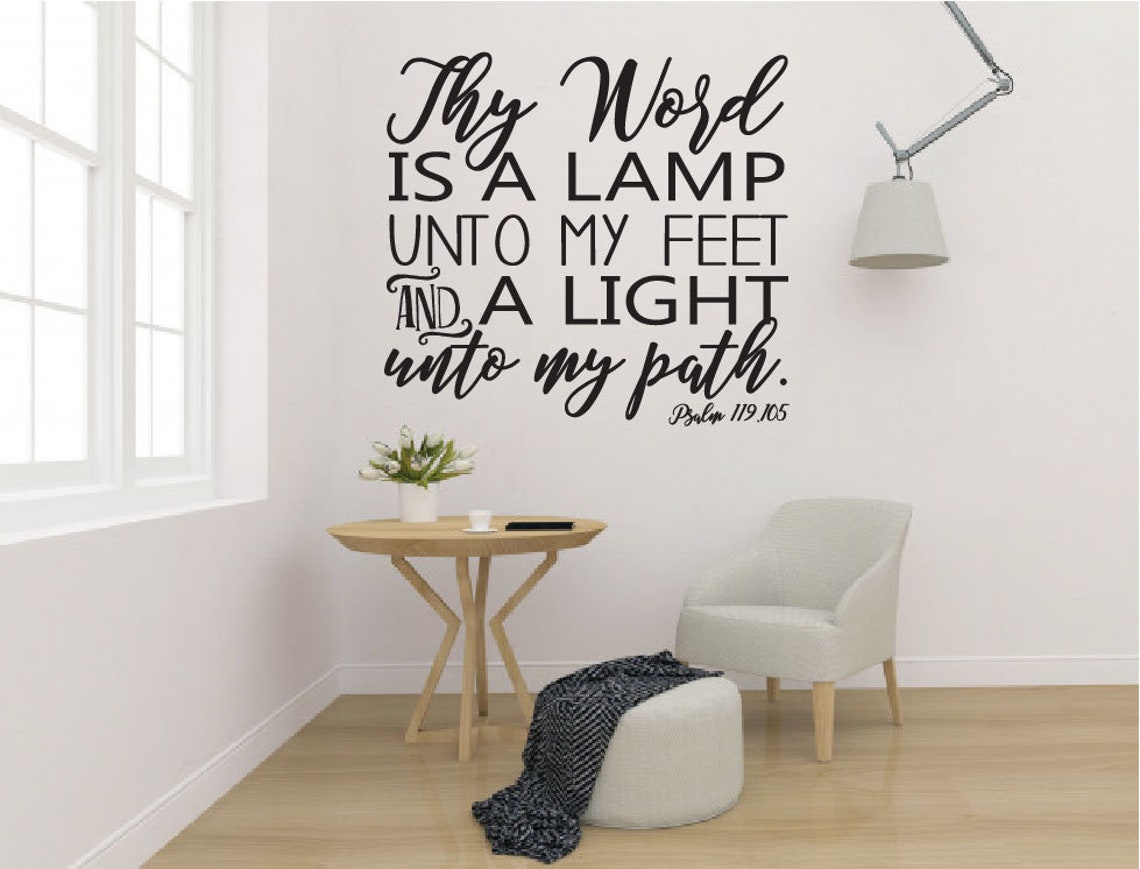 Thy Word is a Lamp Unto My Feet and a Light Unto My Path Psalm | Etsy