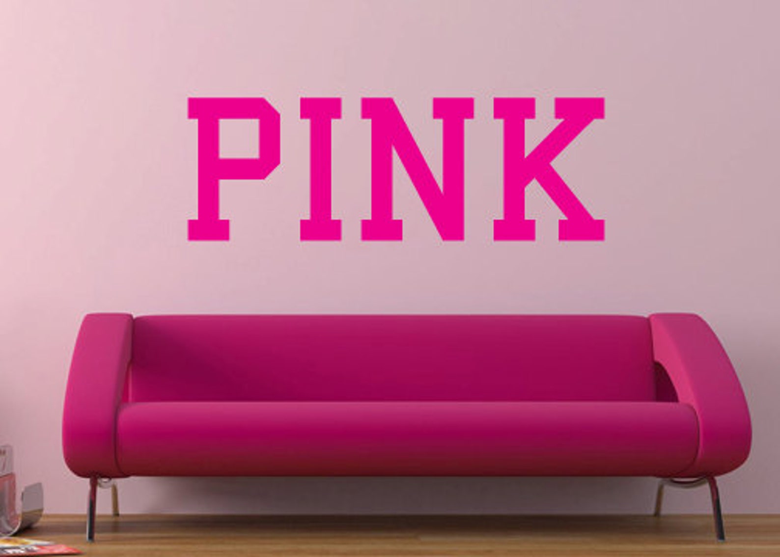 Pink Victoria's Secret Pink Vinyl Wall Decal - Etsy
