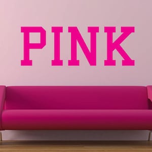 Pink Victoria's Secret Pink Vinyl Wall Decal - Etsy