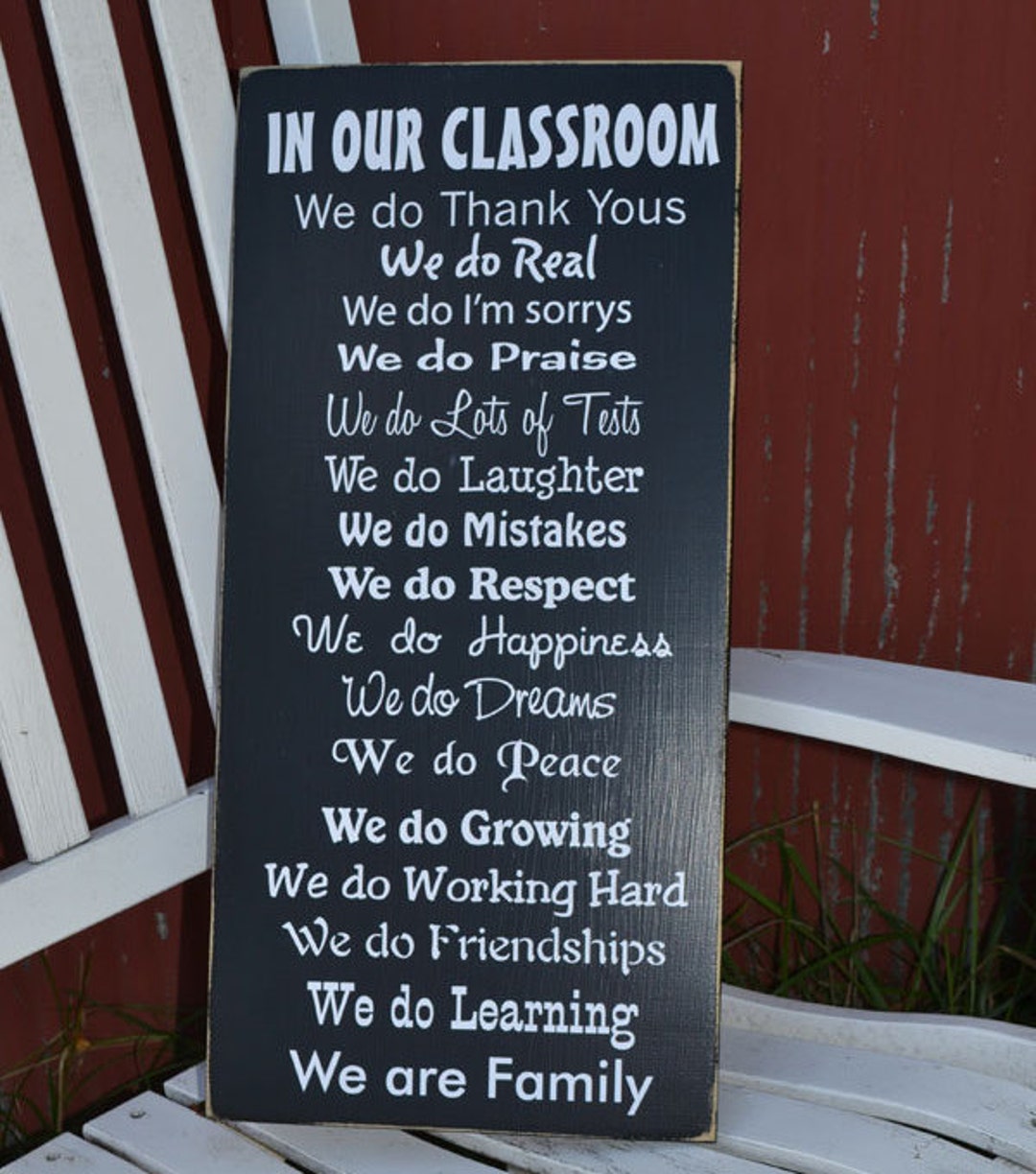 Classroom Rules Back to School Teacher Classroom Decor Vinyl Decal Wood ...