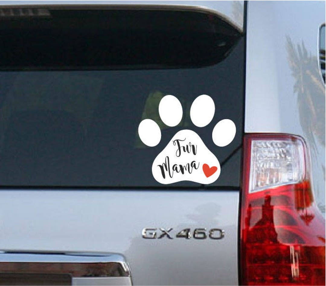 Car Decal Fur Mama Fur Baby Vinyl Car Decal Car Sticker - Etsy