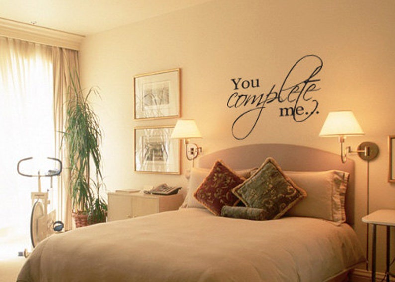 You Complete Me vinyl wall decal | Etsy