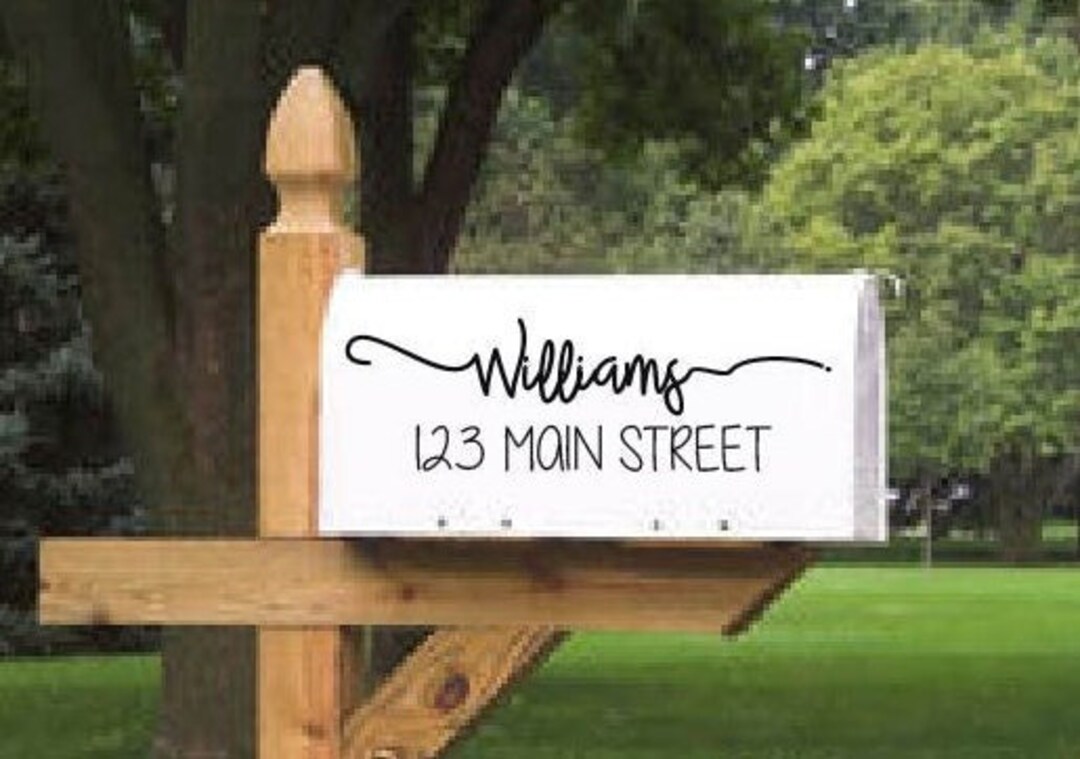 Mailbox Decal With Family Name and Address Personalized Mailbox Decal ...