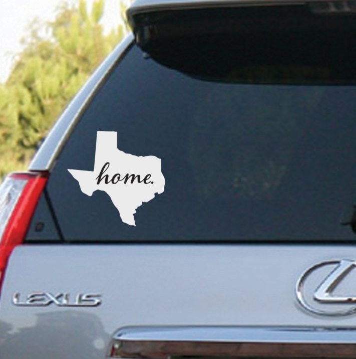 Home State Personalized Vinyl Car Decal - Etsy