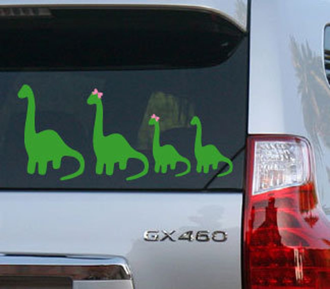 Dinosaur Family Vinyl Car Decal Long Neck Family Car Sticker - Etsy