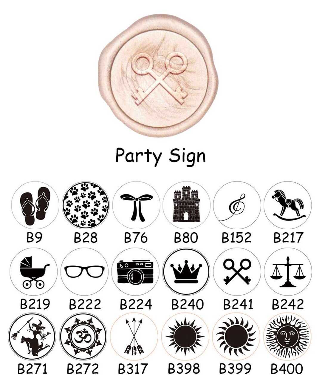 Collection of Party Sign Gift Warp Envelope Wedding Wax Seal Stamp Kit ...