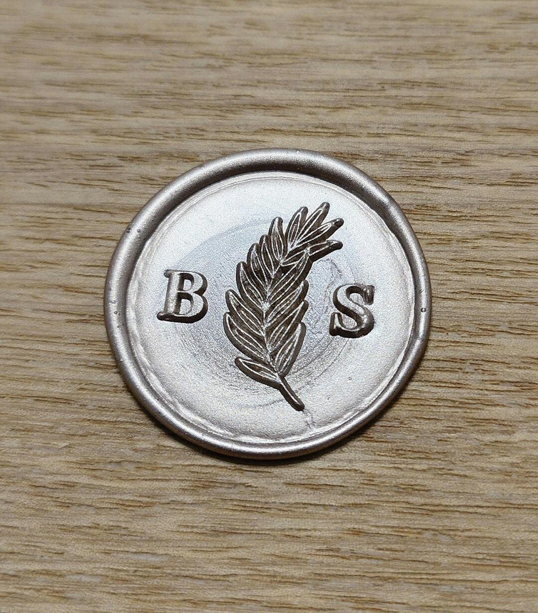 Fern Custom Monogram Wedding Logo Initials Wax Seal Stamp - Leaf Lines ...