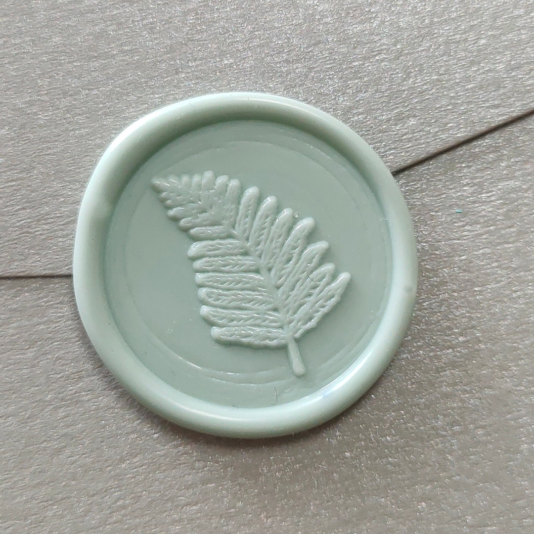 Leaf Lines Pattern Fern Wax Seal Stamp - Wedding Wax Seal Stamp Kit ...