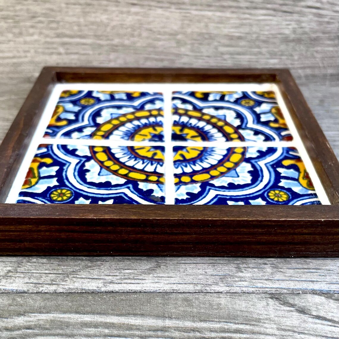 Mexican Talavera Tile Ring Tray - Etsy