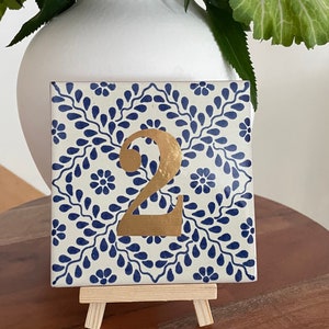 Table Number Easel Stands for Mexican Tile Table Numbers - Etsy
