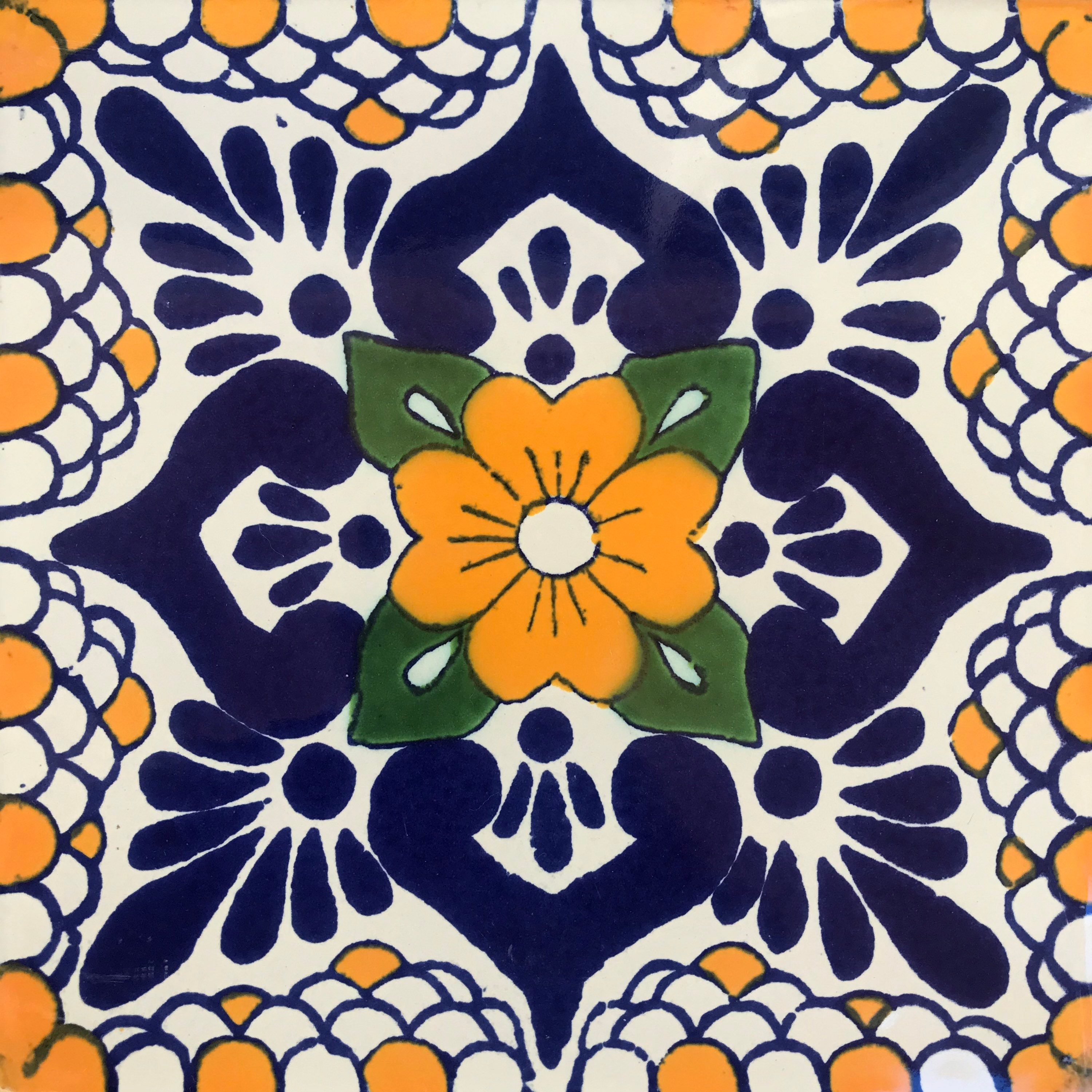 6 Yellow escamilla Mexican Tile Trivet - Etsy