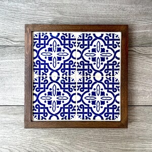 Wood Framed Mexican Talavera Tile Wall Art - Etsy