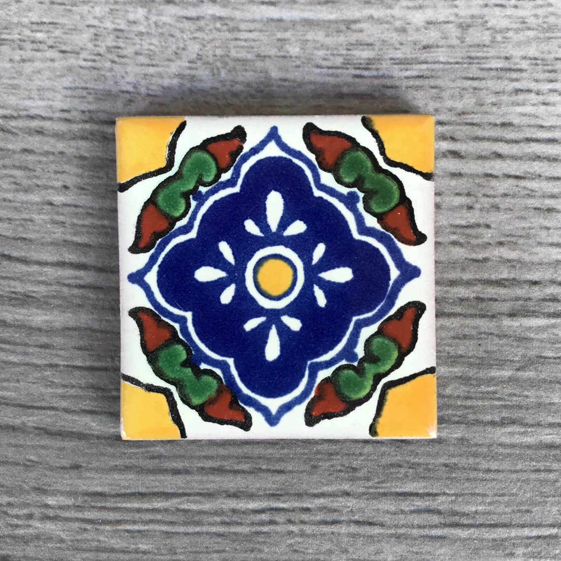 Set of 3 Mexican Tile Magnets - Etsy