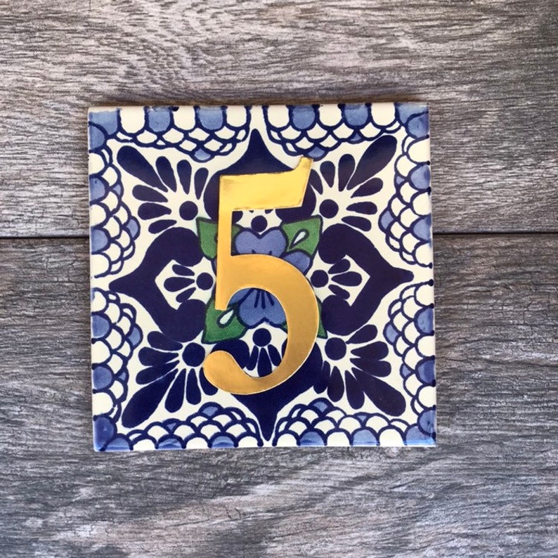 6 Mexican Tile Wedding Table Numbers | Etsy