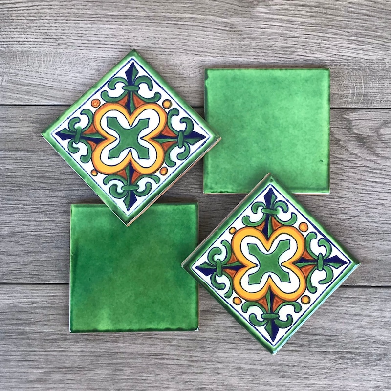Green Spanish Tiles - Etsy