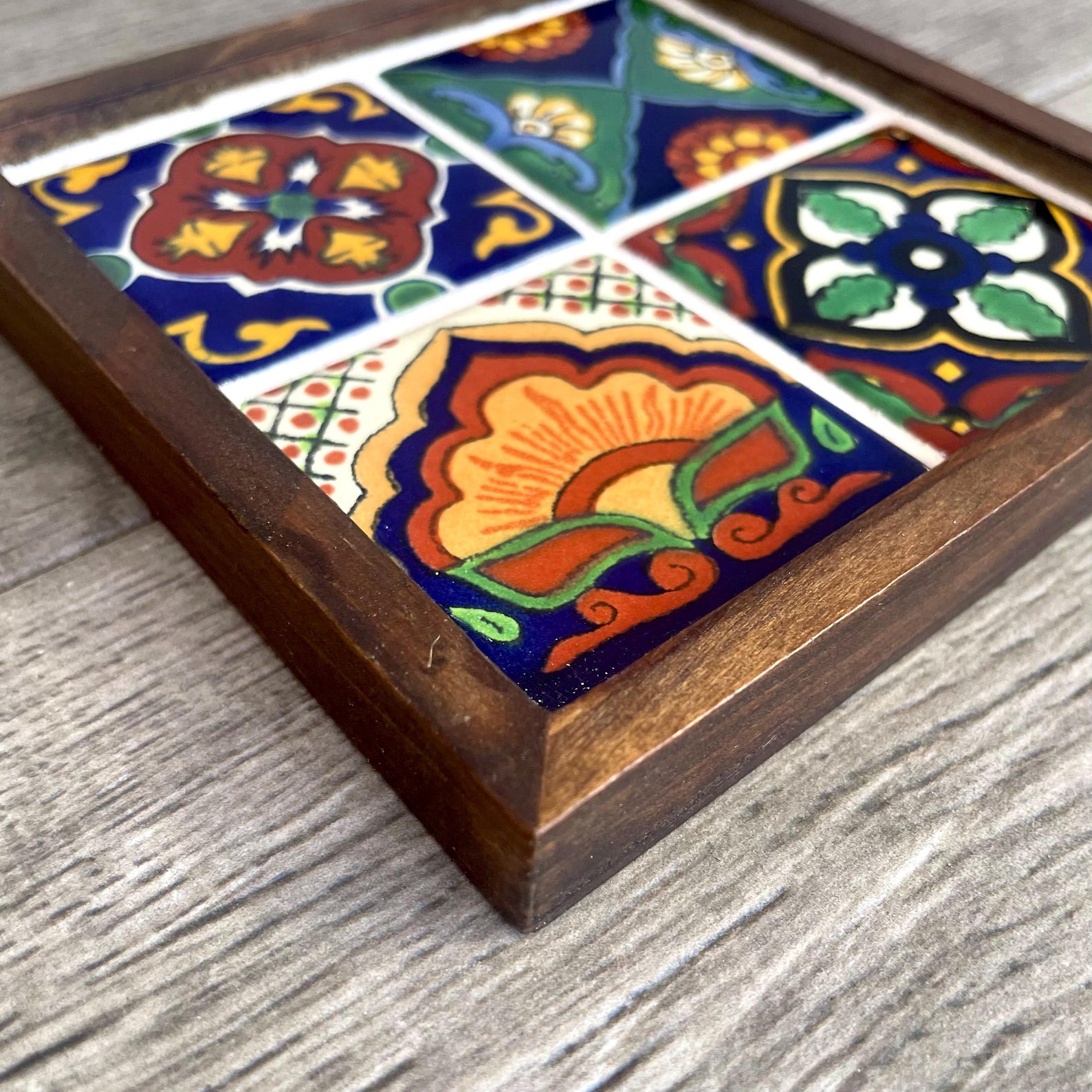 Mexican Talavera Tile Ring Tray - Etsy