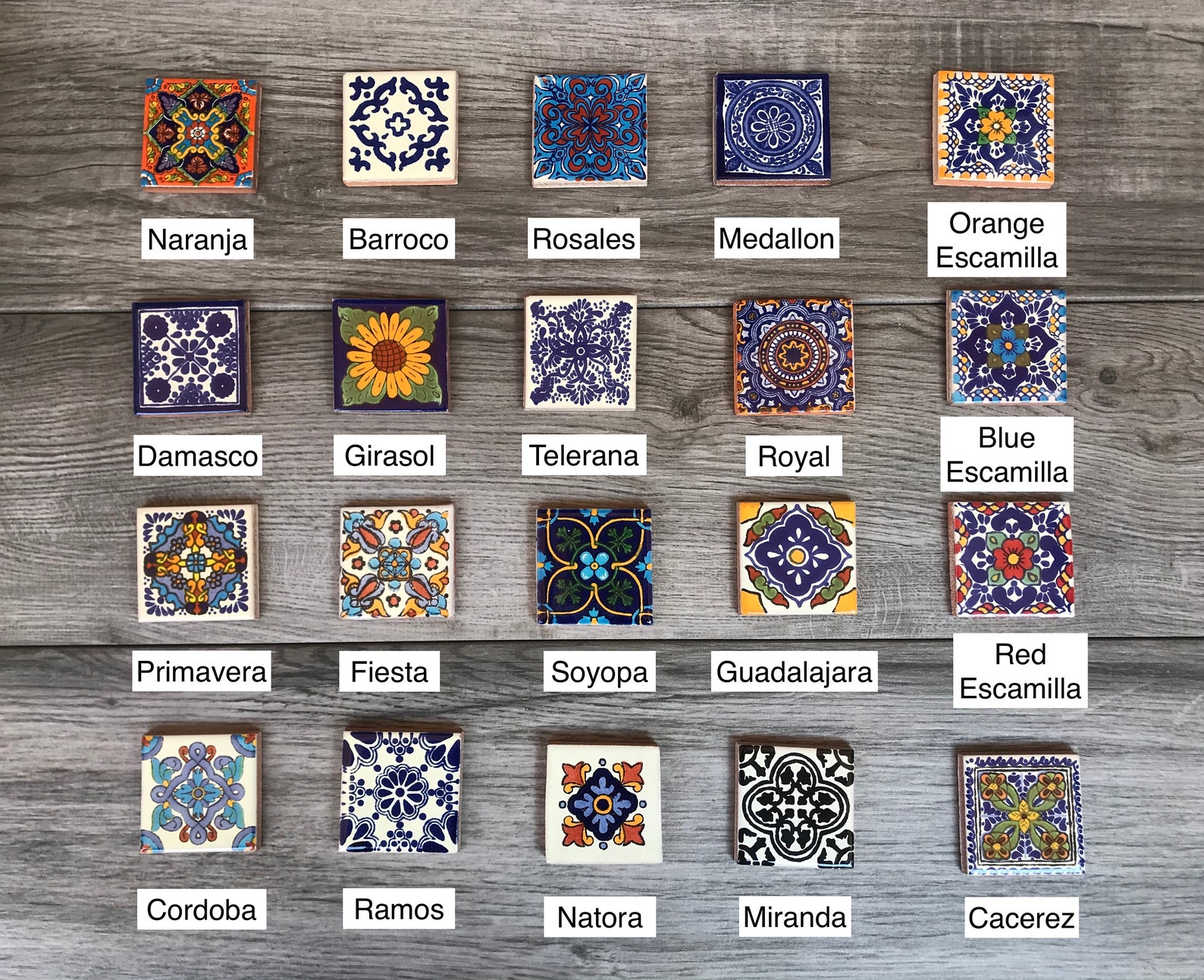 Mexican Tile Magnets | Etsy