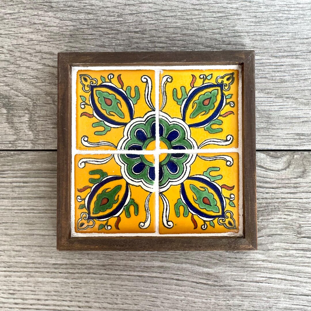 Mexican Talavera Tile Ring Tray - Etsy