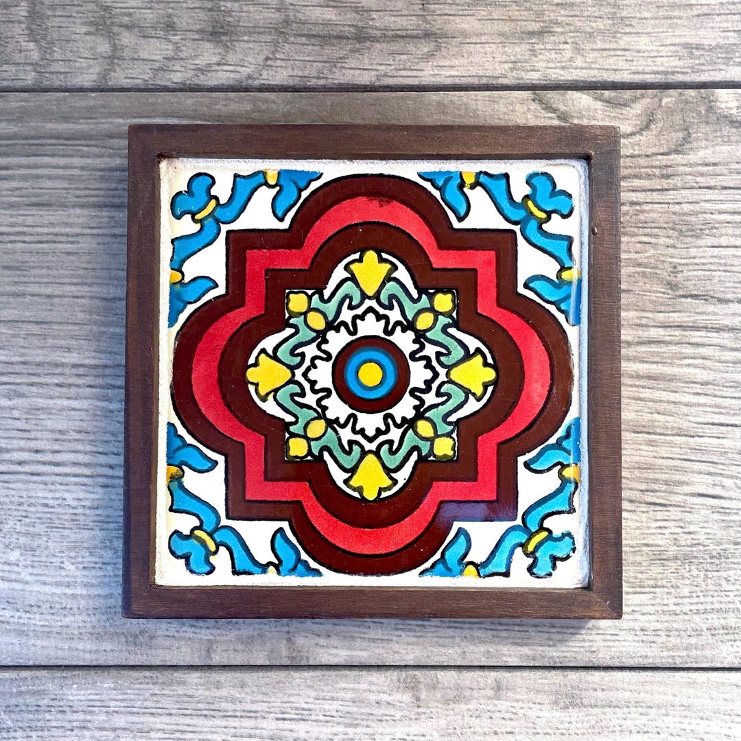 Mexican Talavera Tile Ring Tray - Etsy