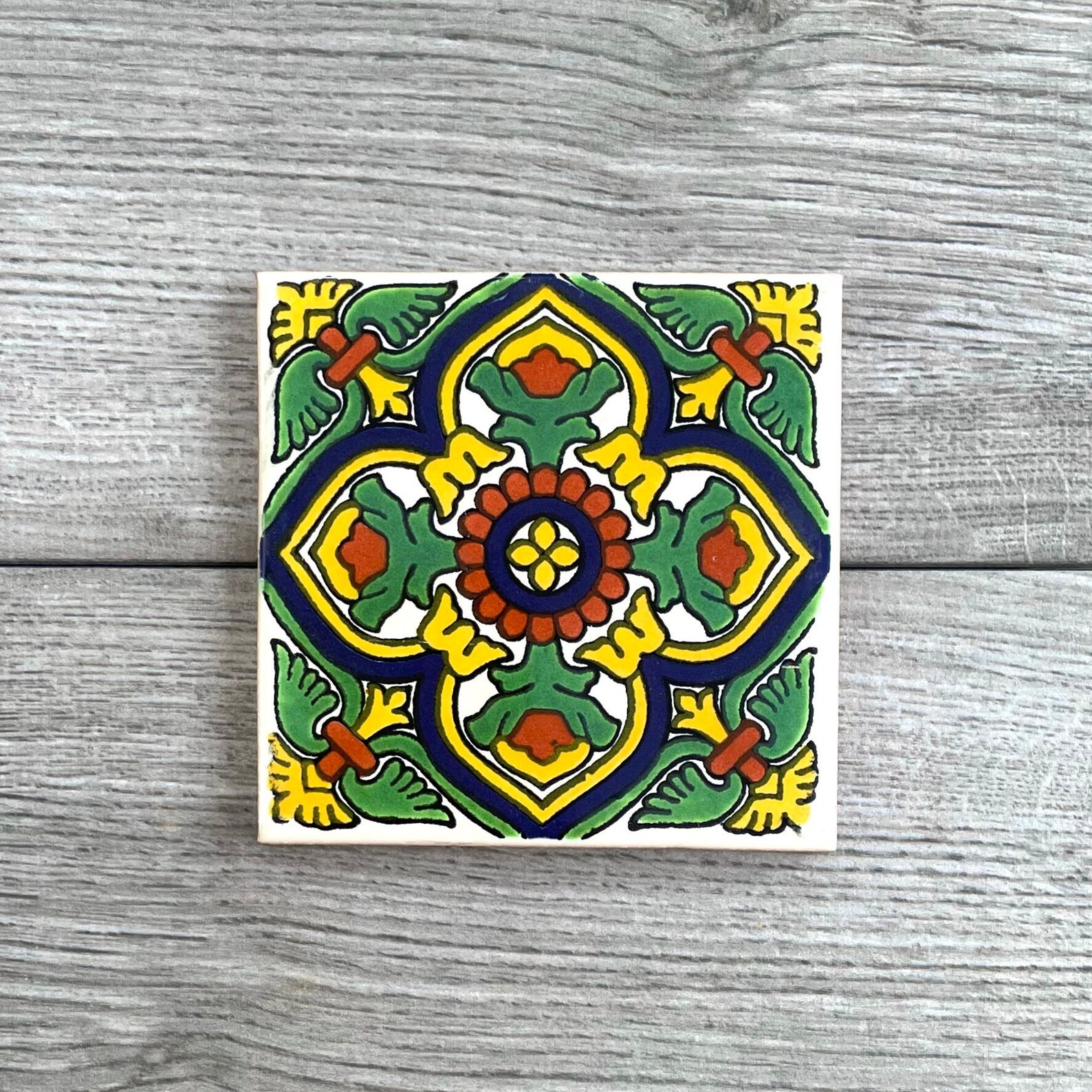 Green "trebol" Mexican Tile Coasters - Etsy