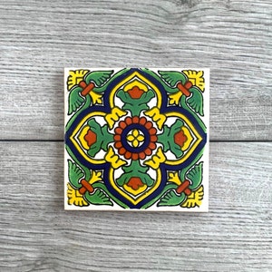Green "trebol" Mexican Tile Coasters - Etsy