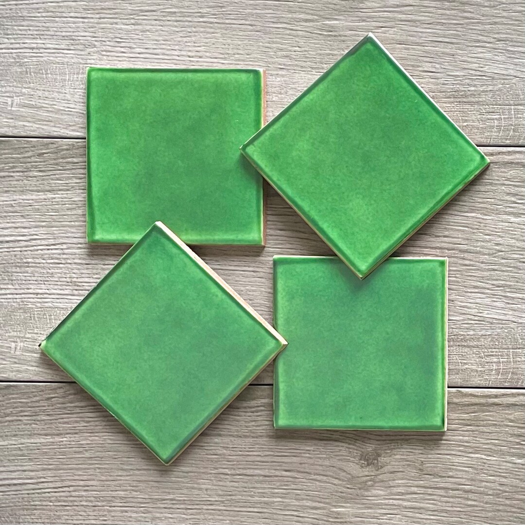 Green Mexican Talavera Tile Coasters - Etsy
